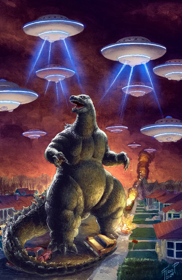 Ecomics - Godzilla: Here There Be Aliens 1 Variant RI (25) (Pe Full Art)